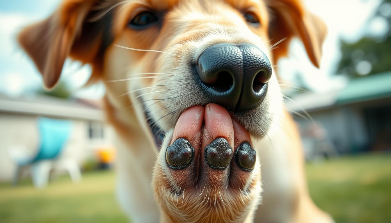 Hund Beiãÿt Sich In Pfoten
